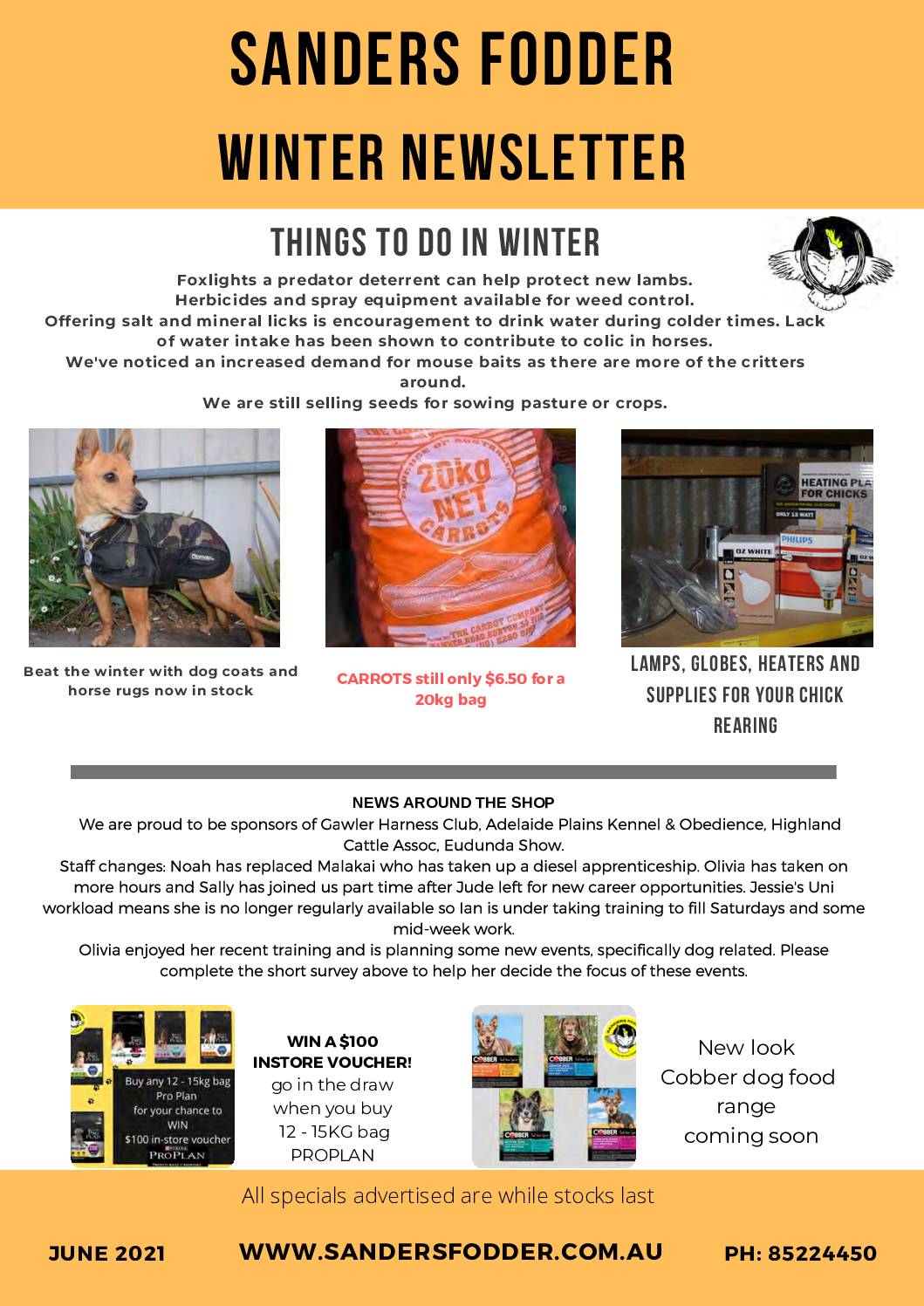 Newsletters Archive - Sanders Fodder - Farm, Garden, Horse & Pet Supplies