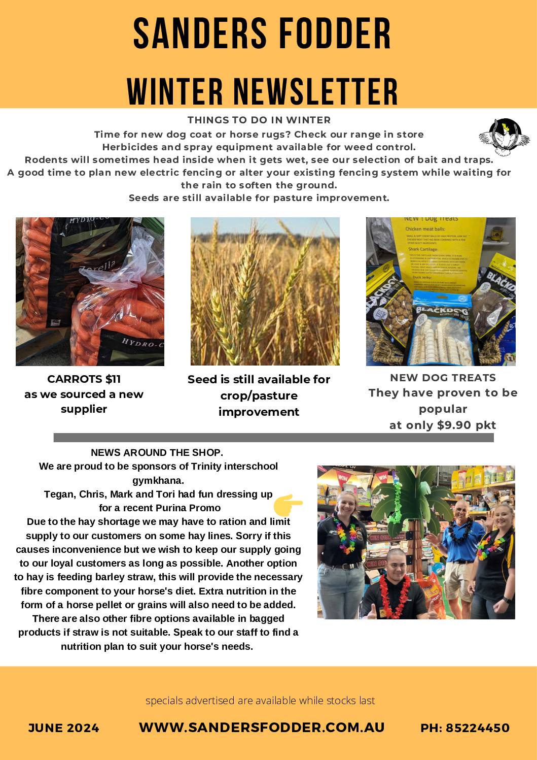 SANDERS FODDER Gawler - Farm, Garden, Horse & Pet Food Supplies.